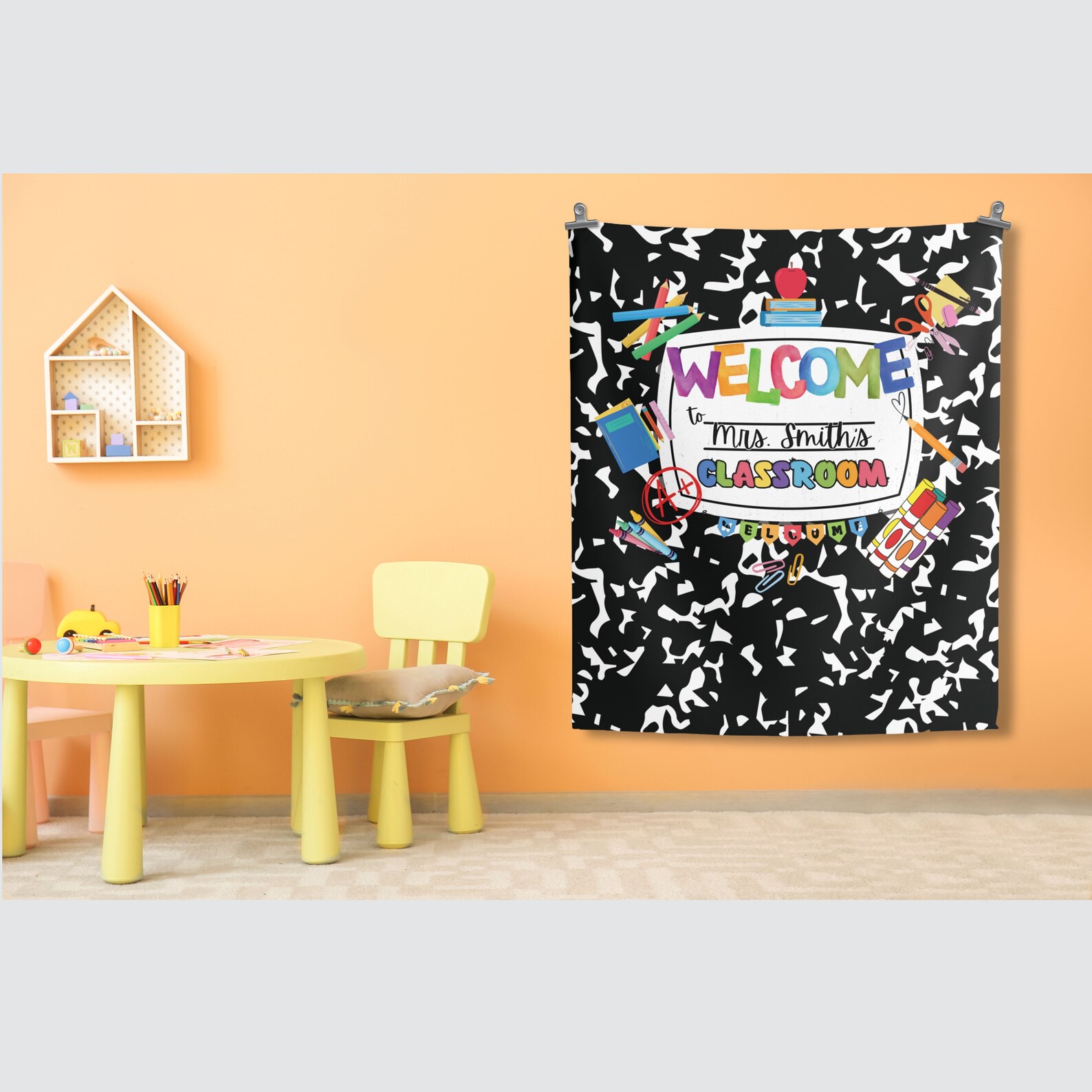 Custom Teacher Classroom Tapestry, Back to School Gifts, Teacher ...