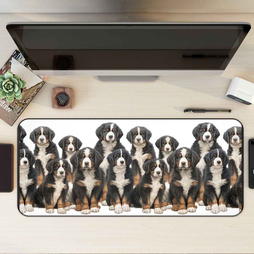 Bernese Mountain Dog Mat, Berner Desk Mat, Bernese Mouse Pad, Dog Desk ...