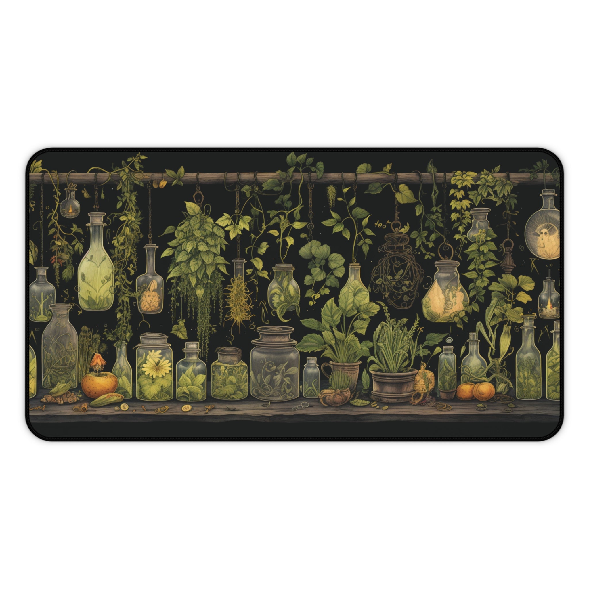 Witchy Botanical Potions and Plants Desk Decor, Plant Desk Pad ...