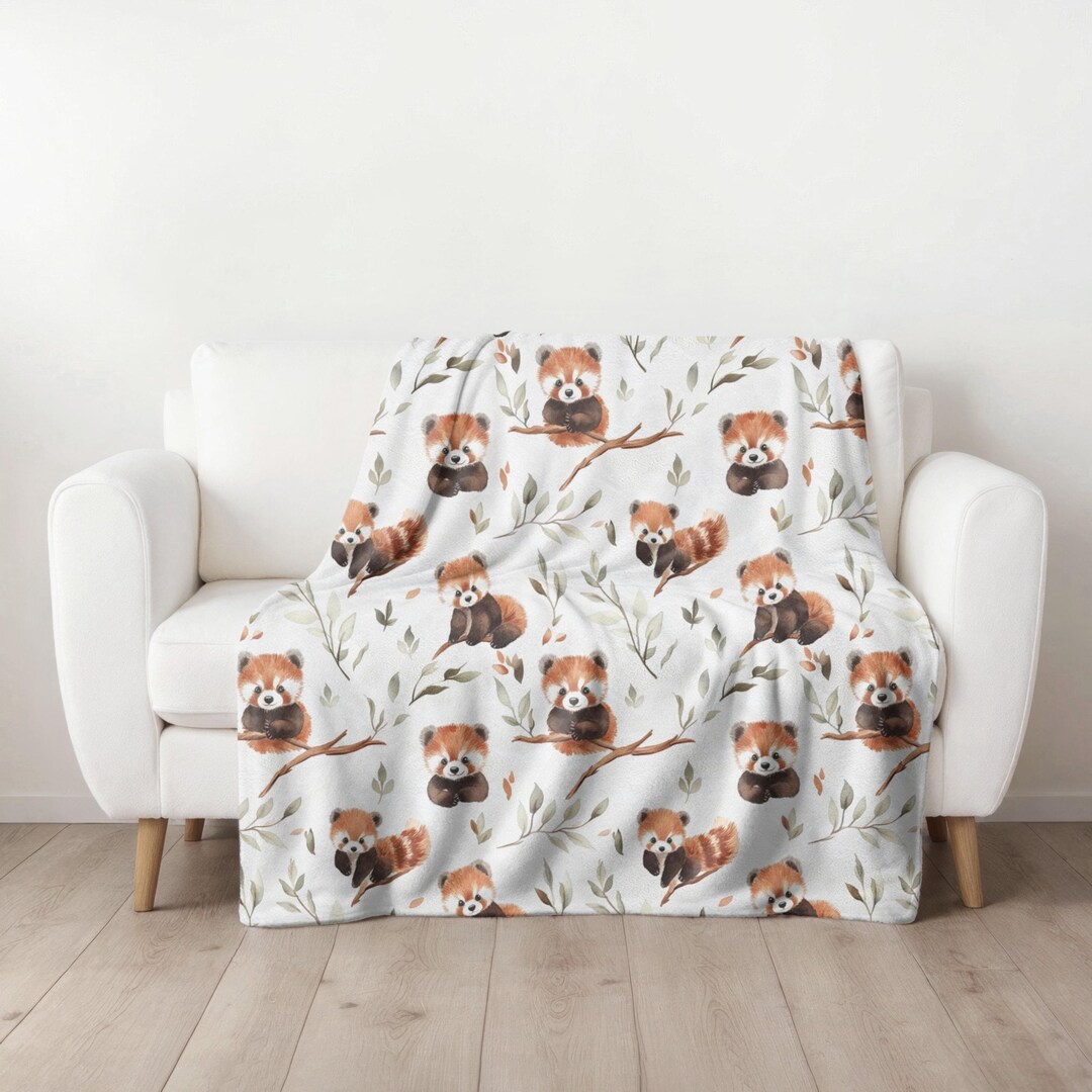 Cute Red Panda Blanket, Red Panda Throw Blanket, Redpanda Gift for ...