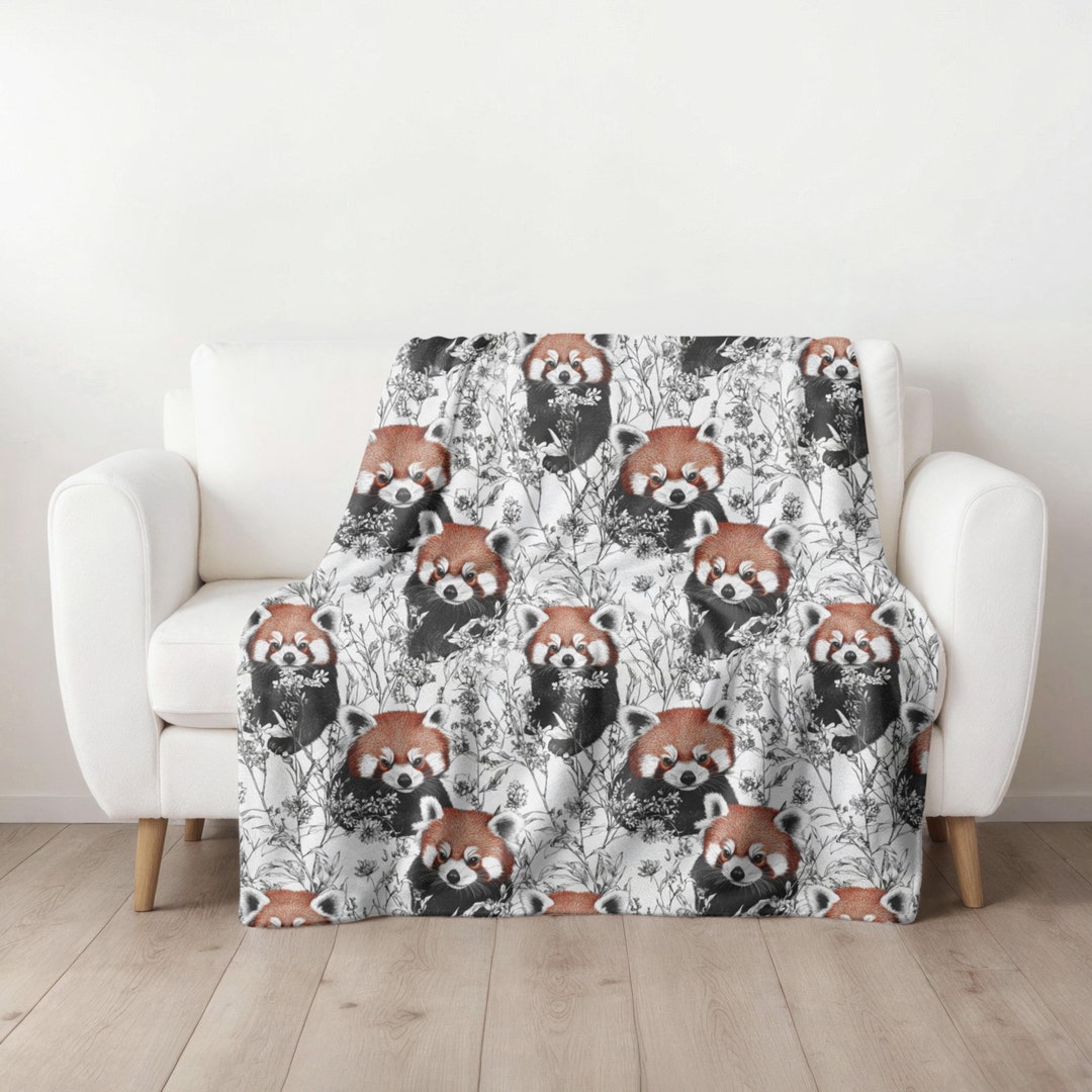 Cute Red Panda Blanket, Red Panda Throw Blanket, Redpanda Gift for ...