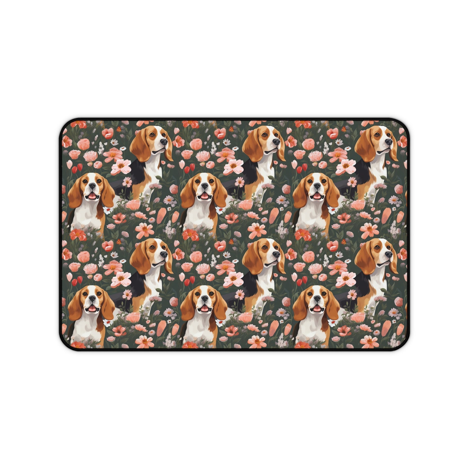 Beagle Dog Desk Mat, Beagle Desk Mat Decor, Beagle Mouse Pad, Dog Desk ...