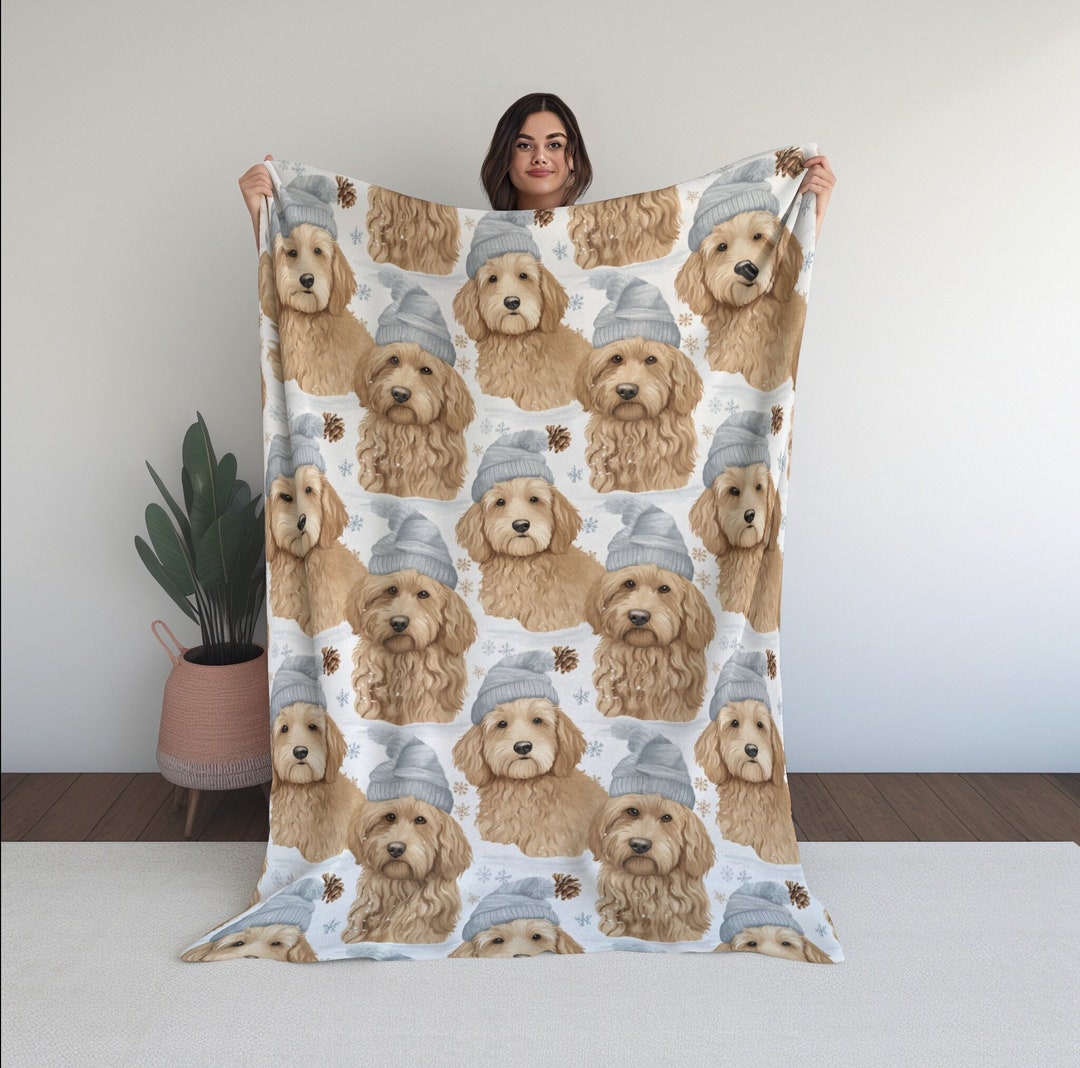 Goldendoodle Blanket for Doodle Lover, Doodle Mom Blanket, Golden ...