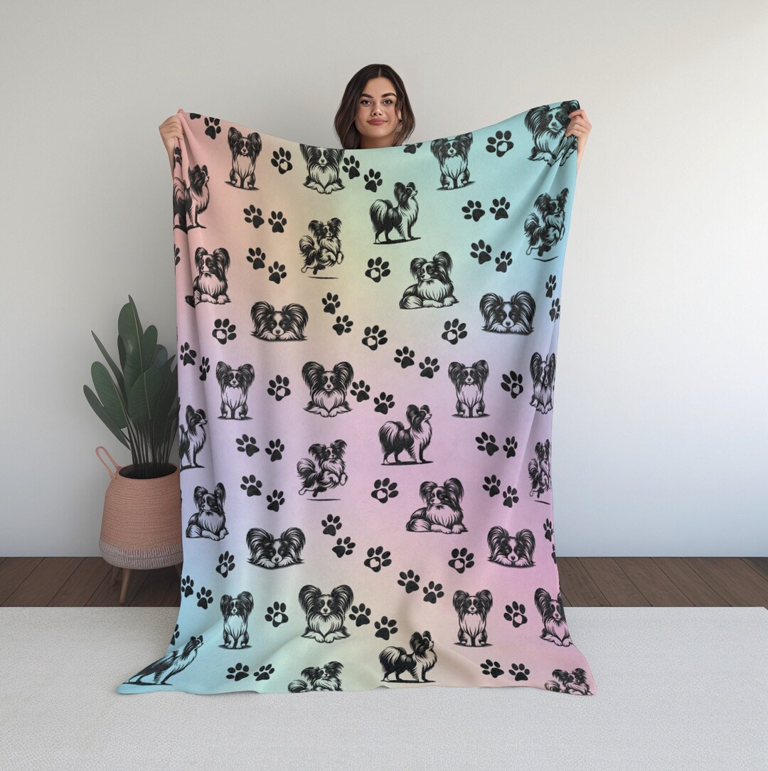 Papillon Blanket for Papillon Dog Owner, Papillon Mama Gift, Gift for ...
