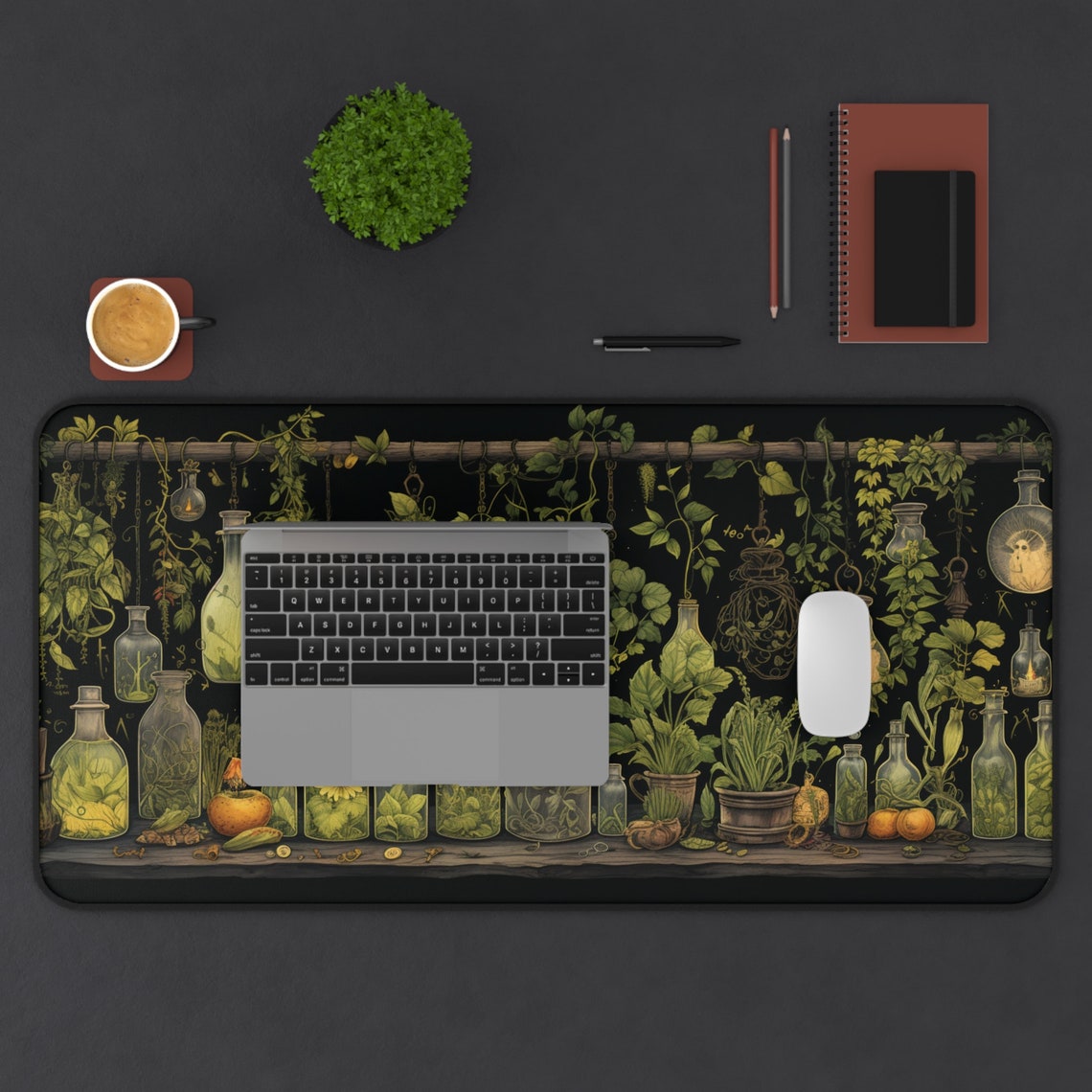 Witchy Botanical Potions and Plants Desk Decor, Plant Desk Pad ...