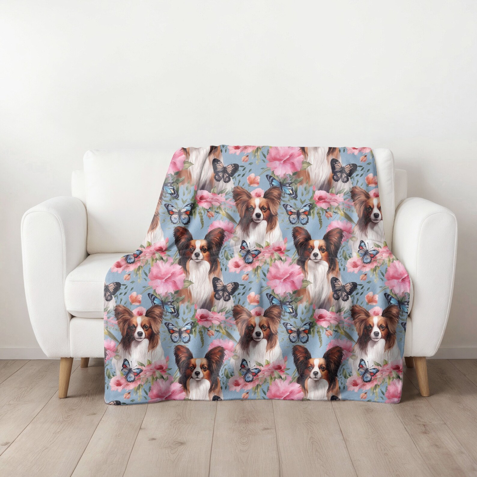 Papillon Blanket for Papillon Dog Lover, Papillon Mama Gift, Papillon ...