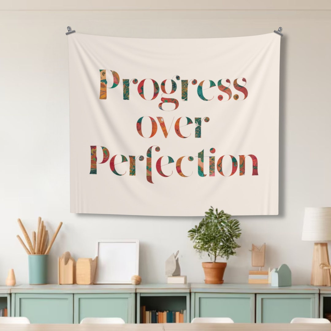 BOHO Classroom Decor, Progress Over Perfection, Teacher Decor ...