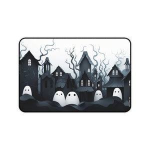 Cute Kawaii Ghosts Desk Mat, Goth Mouse Pad, Ghost Mousepad, Haunted ...