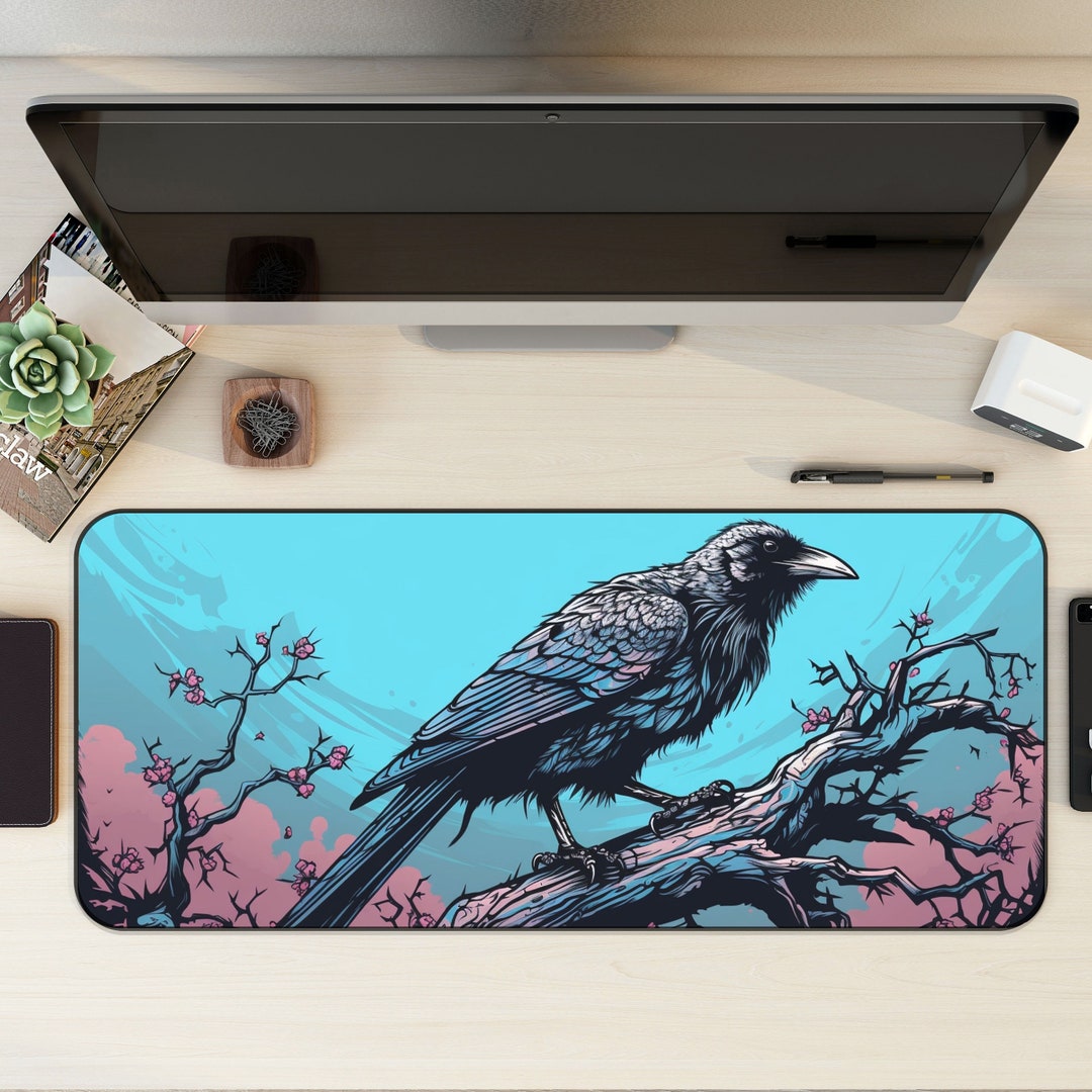 Desolation Crow Extra Large Mousepad, Black Crow Mat, Gaming Mouse Pad ...