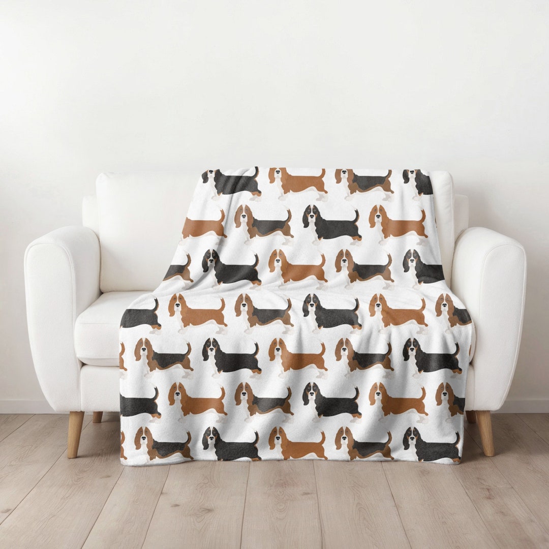 Basset Hound Blanket for Basset Hound Lover, Basset Mama Gift, Hound ...
