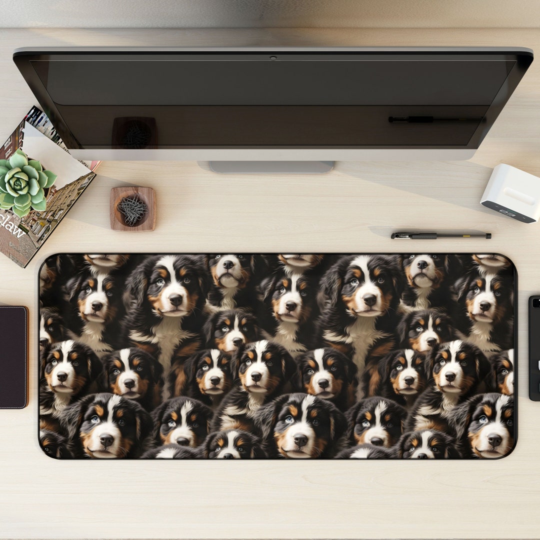 Bernese Mountain Dog Mat, Berner Desk Mat, Bernese Mouse Pad, Dog Desk ...