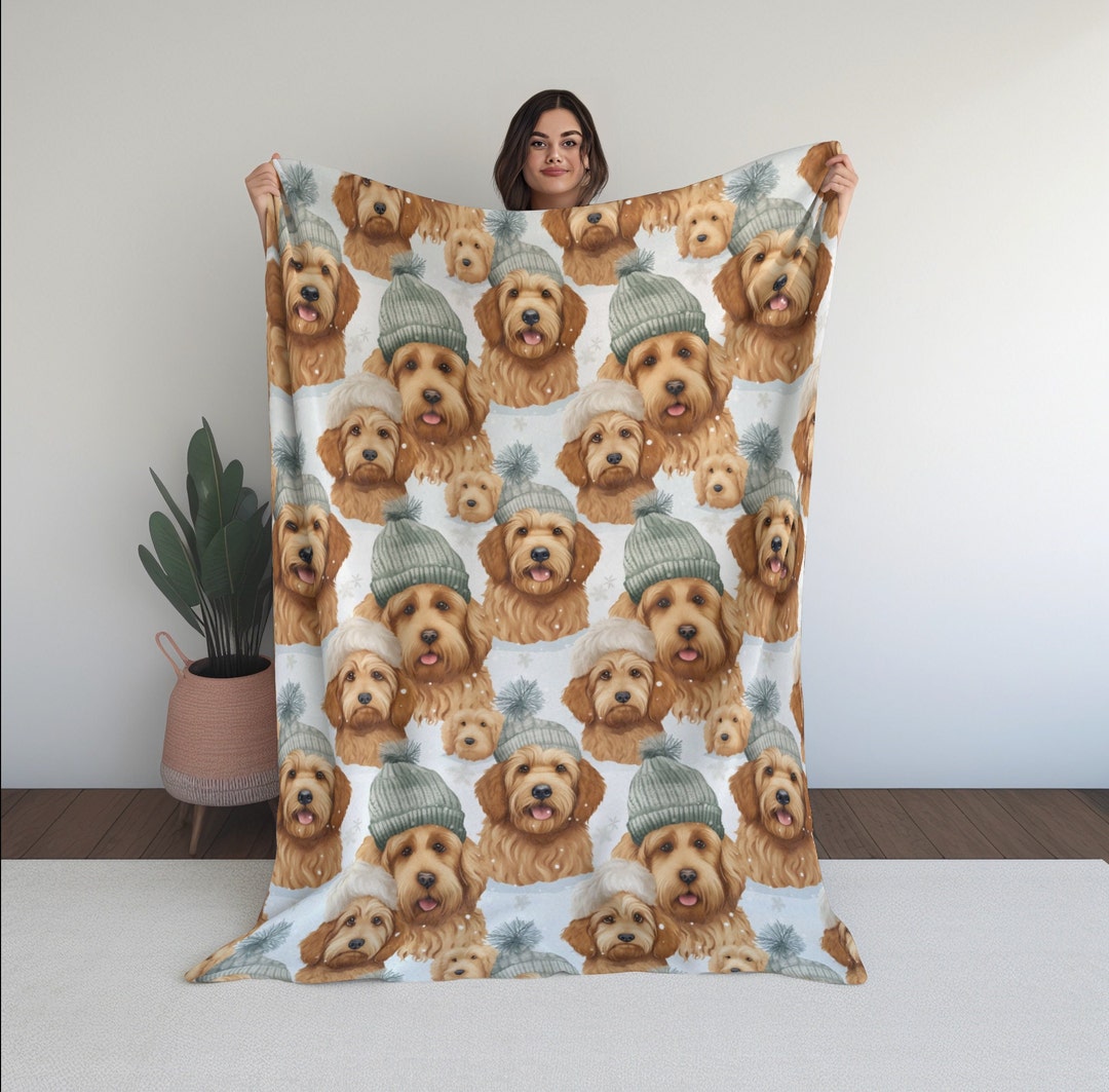 Goldendoodle Blanket for Doodle Lover, Doodle Mom Blanket, Golden ...