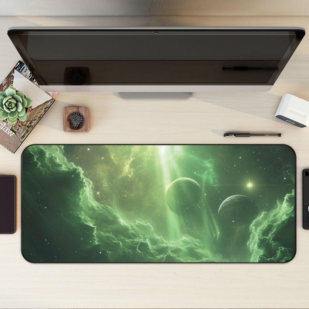 Primordial Earth Desk Mat, Green Deskmat, Green Mousepad, Matcha Tea ...