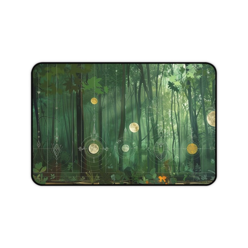 Dark Cottagecore Desk Mat, Witchy Forest Gaming Mousepad, Forest ...