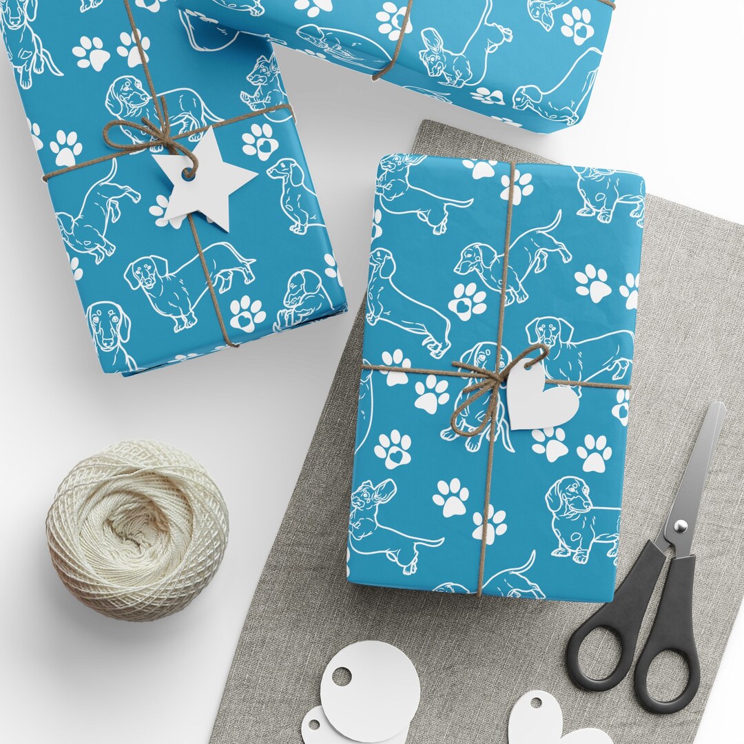 Dachshund Gift Wrap Paper, Dachshund Wrapping Paper, Weiner Dog Gifts ...