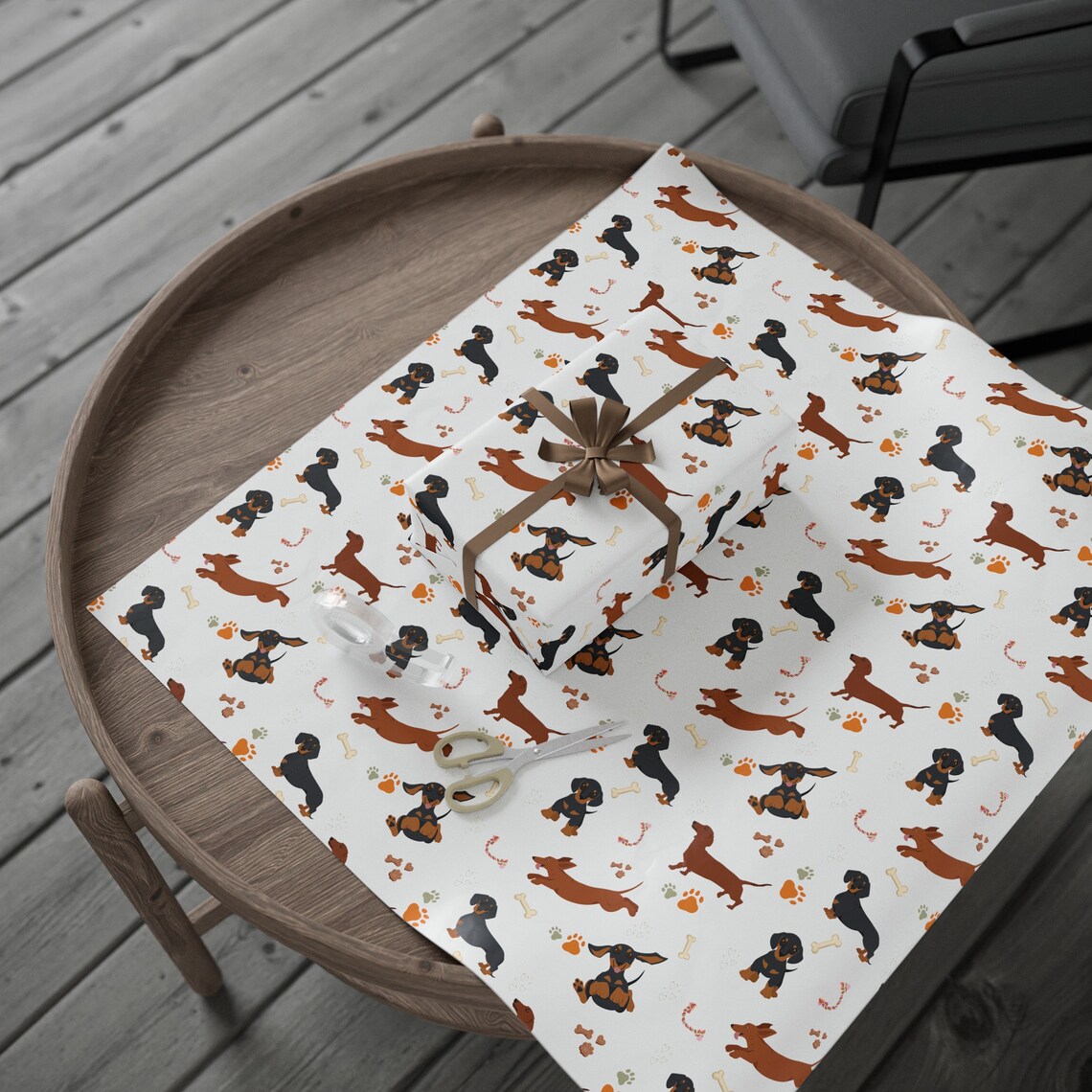Dachshund Gift Wrap Paper, Dachshund Wrapping Paper, Weiner Dog Gifts ...