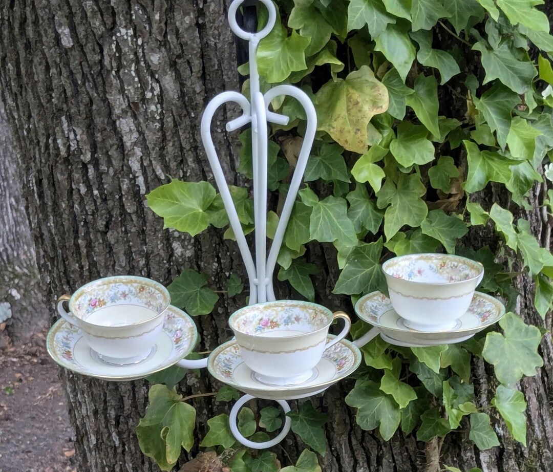 Hanging "tea Cup Bird Feeder", Teacups and Saucers, Only One Like It ...