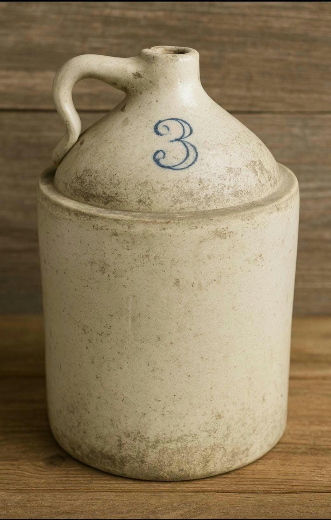 Antique 3-gallon Stoneware Whiskey Jug With Handle – Rustic Farmhouse ...