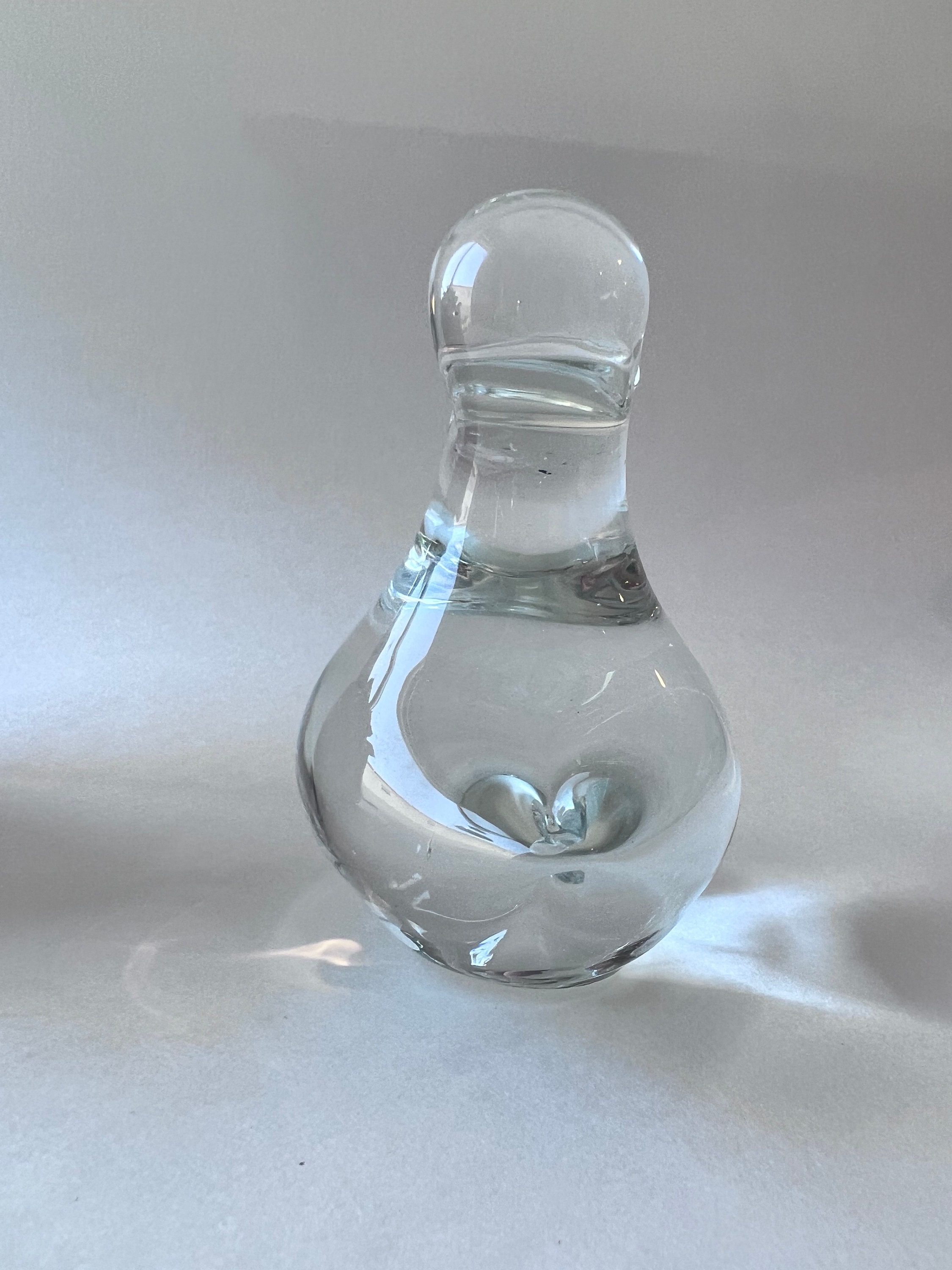 Vintage Glass Duck Figurine Heavy Glass Duck Sculpture - Etsy