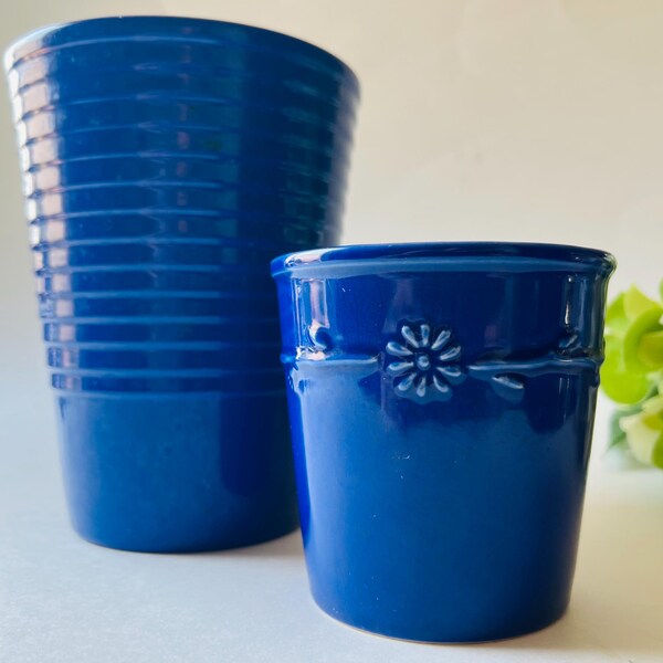 Cobalt Blue Planter - Etsy