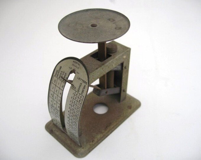 Antique Postal Scale 1920s - Spring Loaded Postal Scale Made in USA by ...