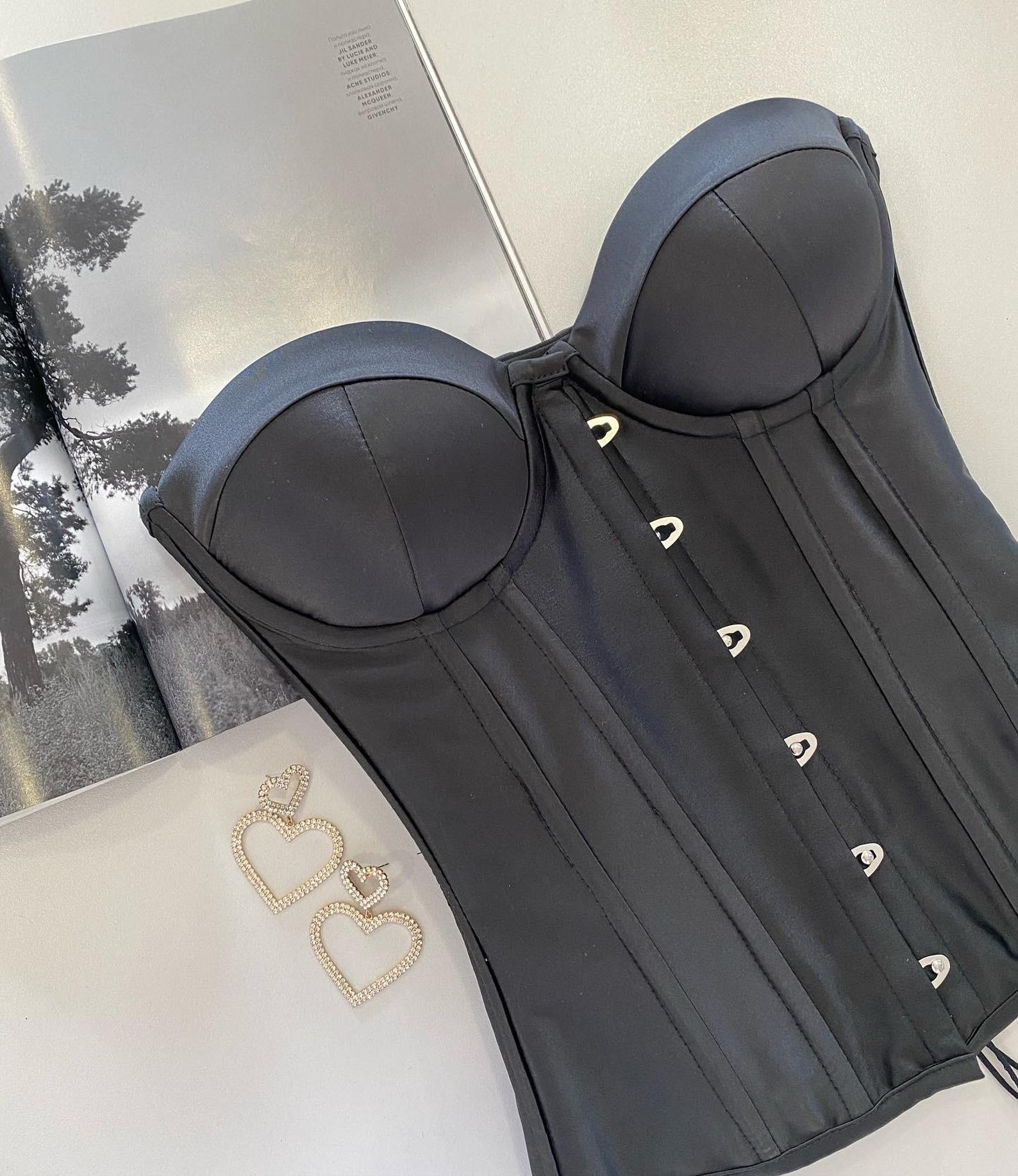 Elegant Corset With Busk, Shape & Push-up Corset With Cups for Prom ...