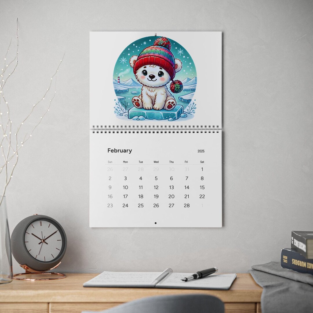 Animal Themed 2025 Calendar for Kids, Seasons Calendar With Animals ...