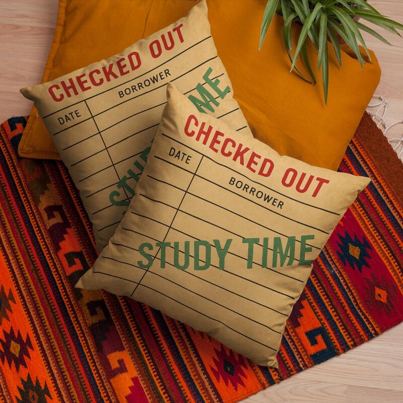 Library Card Pillow - Etsy