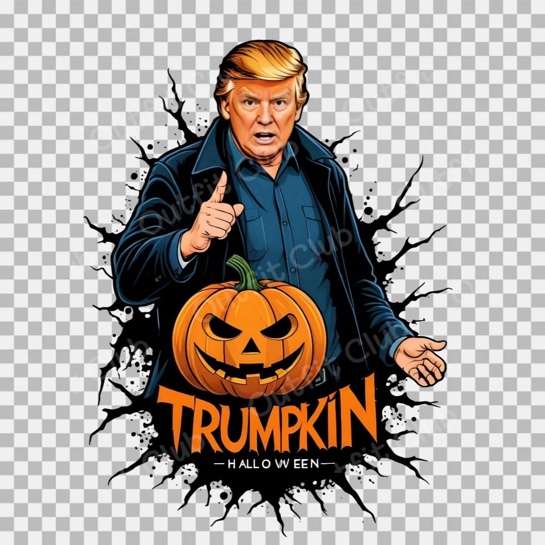 Funny Trumpkin Halloween PNG Donald Trump Political Digital Download ...