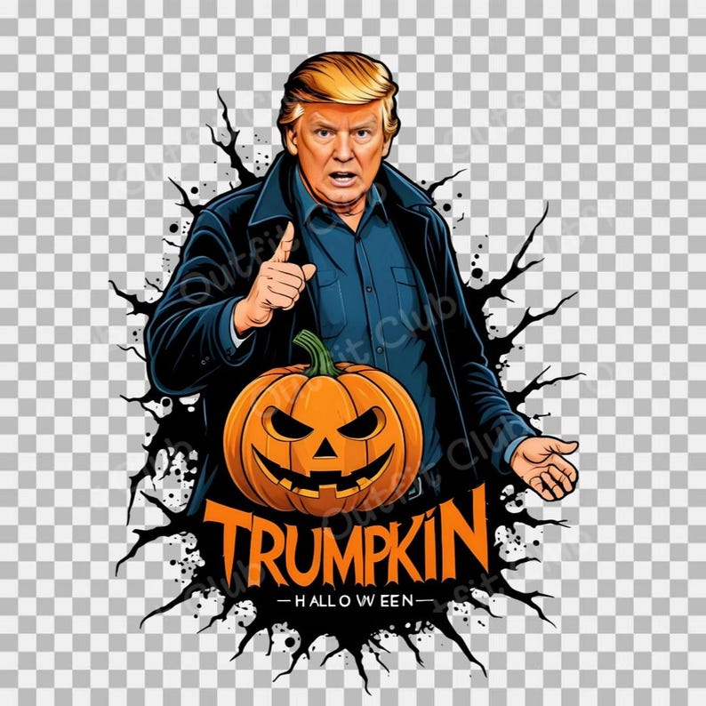 Funny Trumpkin Halloween PNG Donald Trump Political Digital Download ...
