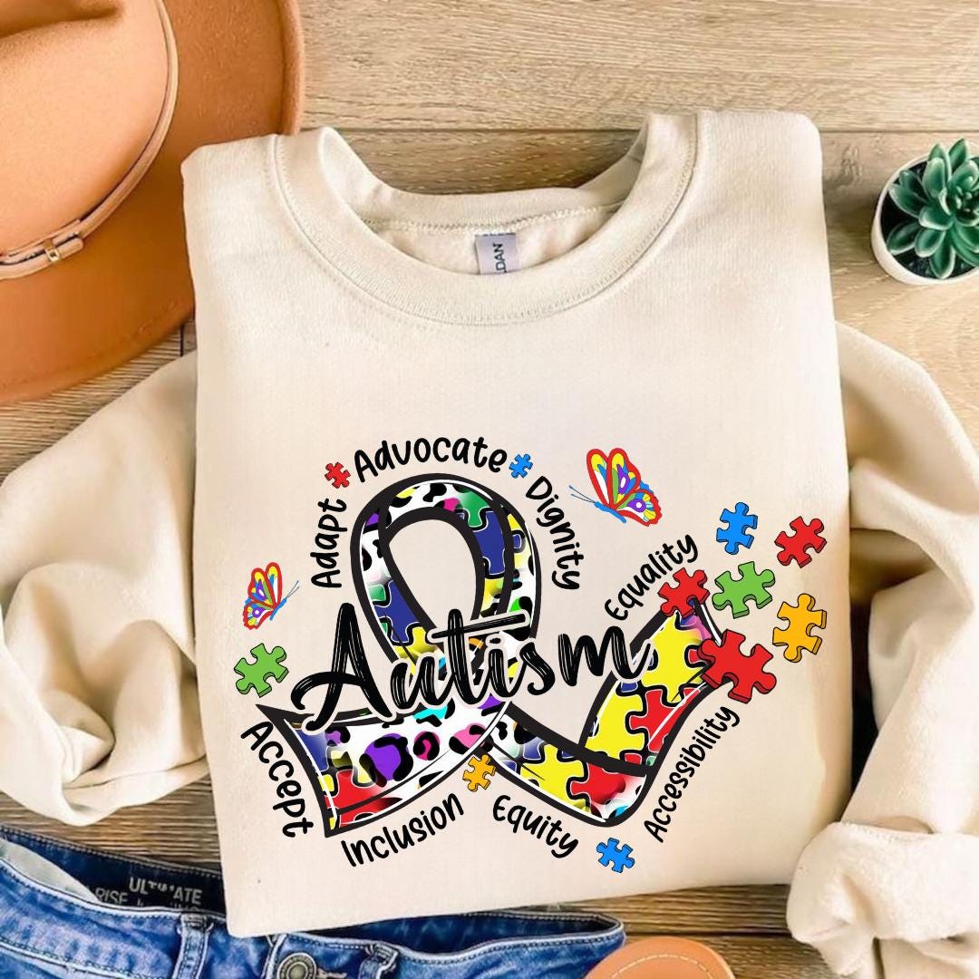 AUTISM Adapt Advocate Dignity PNG, Autism Awareness Sublimation, Autism ...
