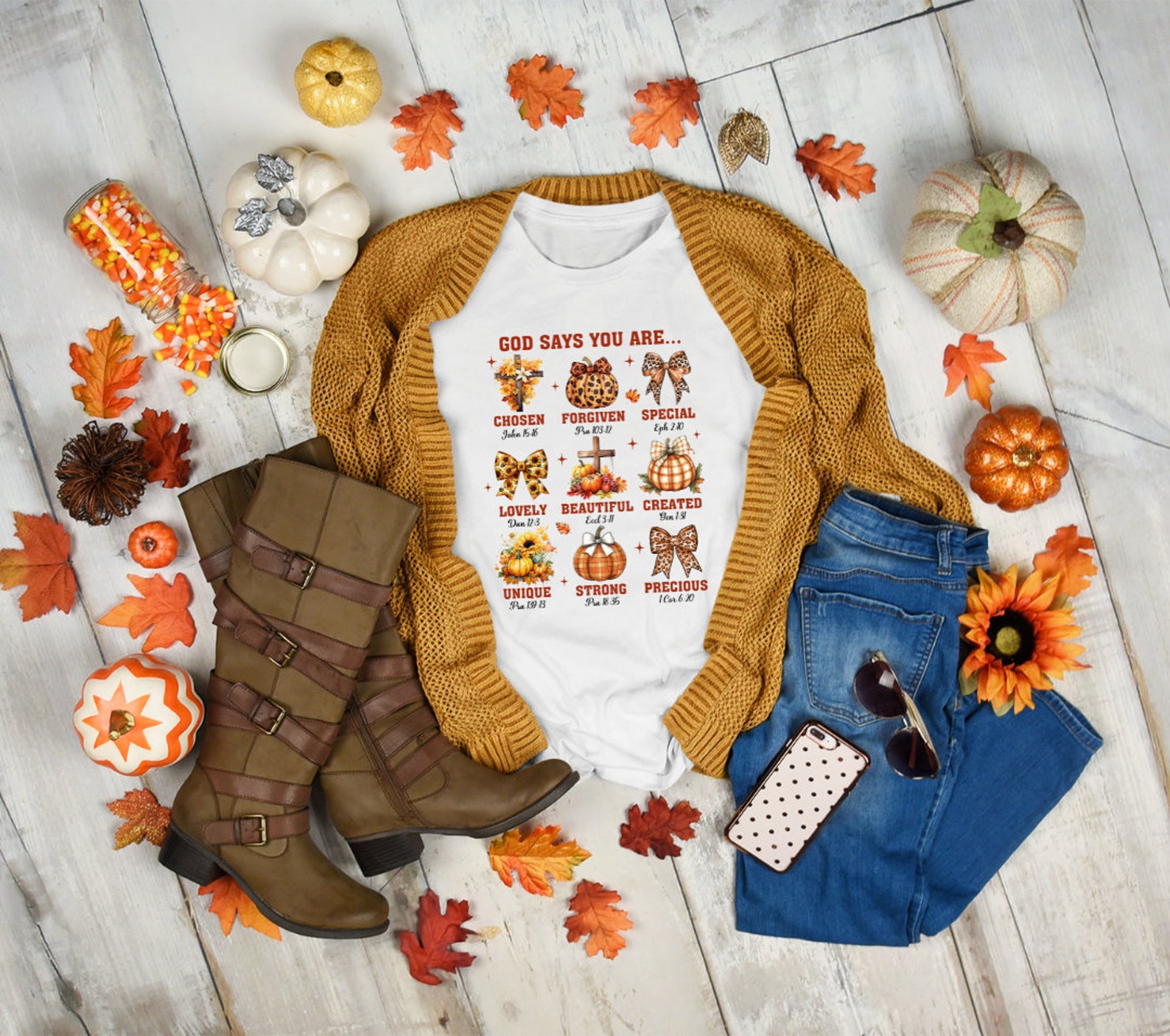 God Says You Are Fall PNG | Christian Fall PNG | Fall Shirt Design ...