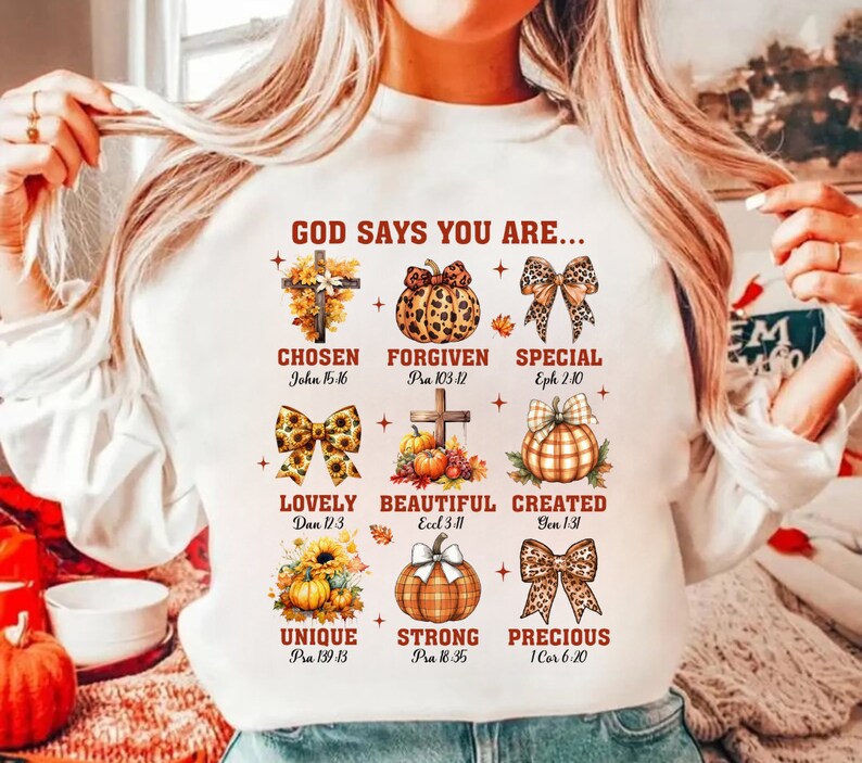 God Says You Are Fall PNG | Christian Fall PNG | Fall Shirt Design ...