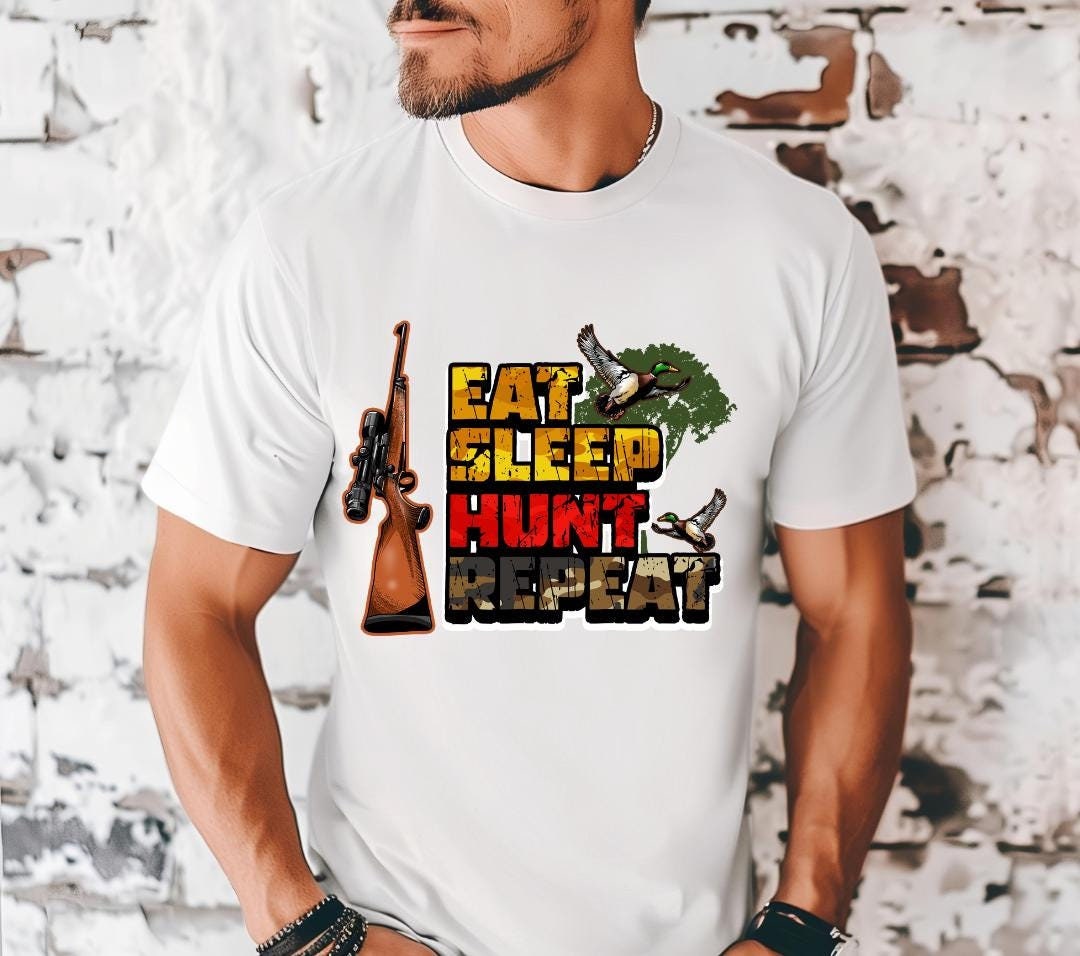 Eat Sleep Hunt Repeat PNG, Hunting Sublimation, Bird Hunting PNG ...