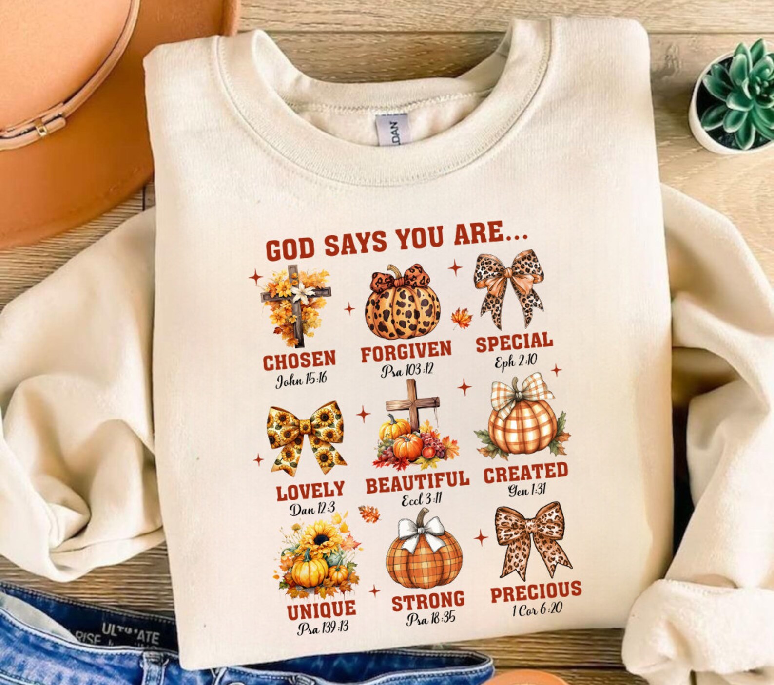 God Says You Are Fall PNG | Christian Fall PNG | Fall Shirt Design ...