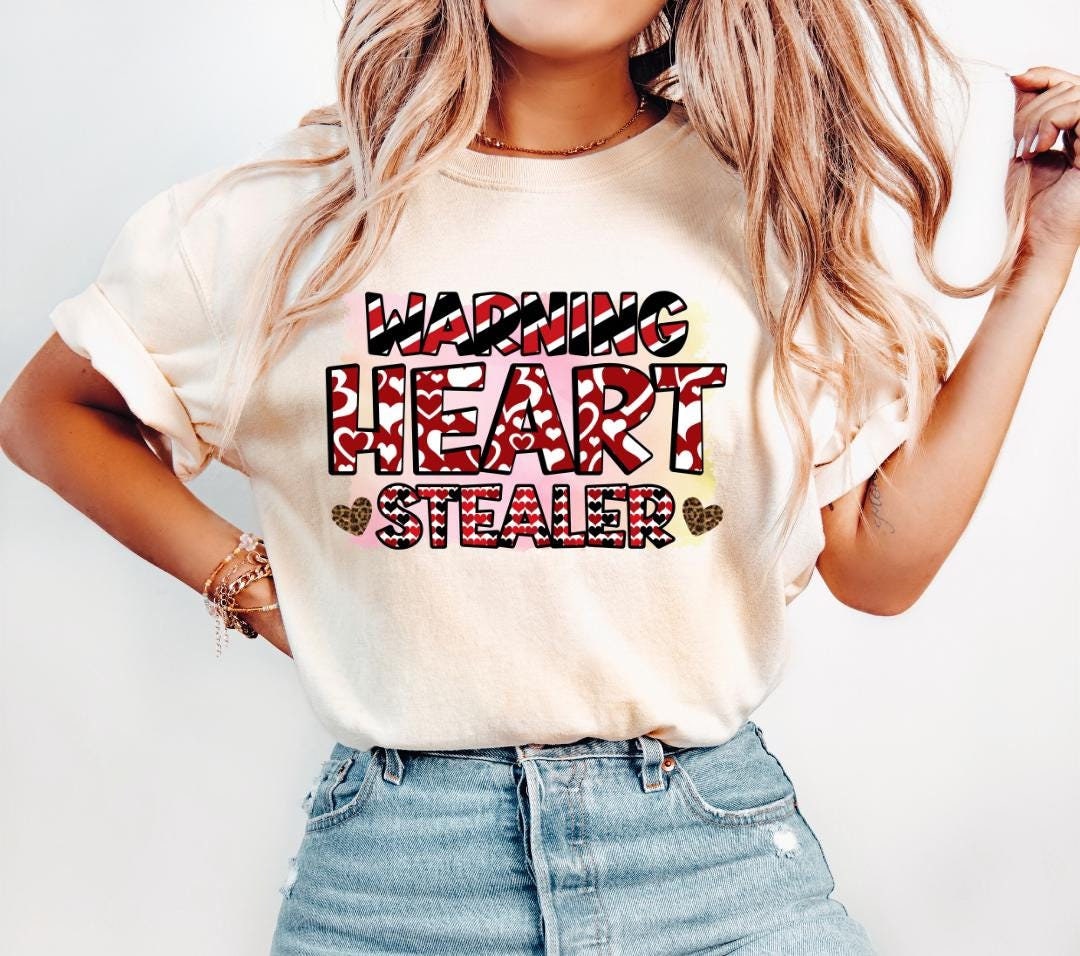 Warning Heart Stealer Png Sublimation Design Download, Love Valentine ...
