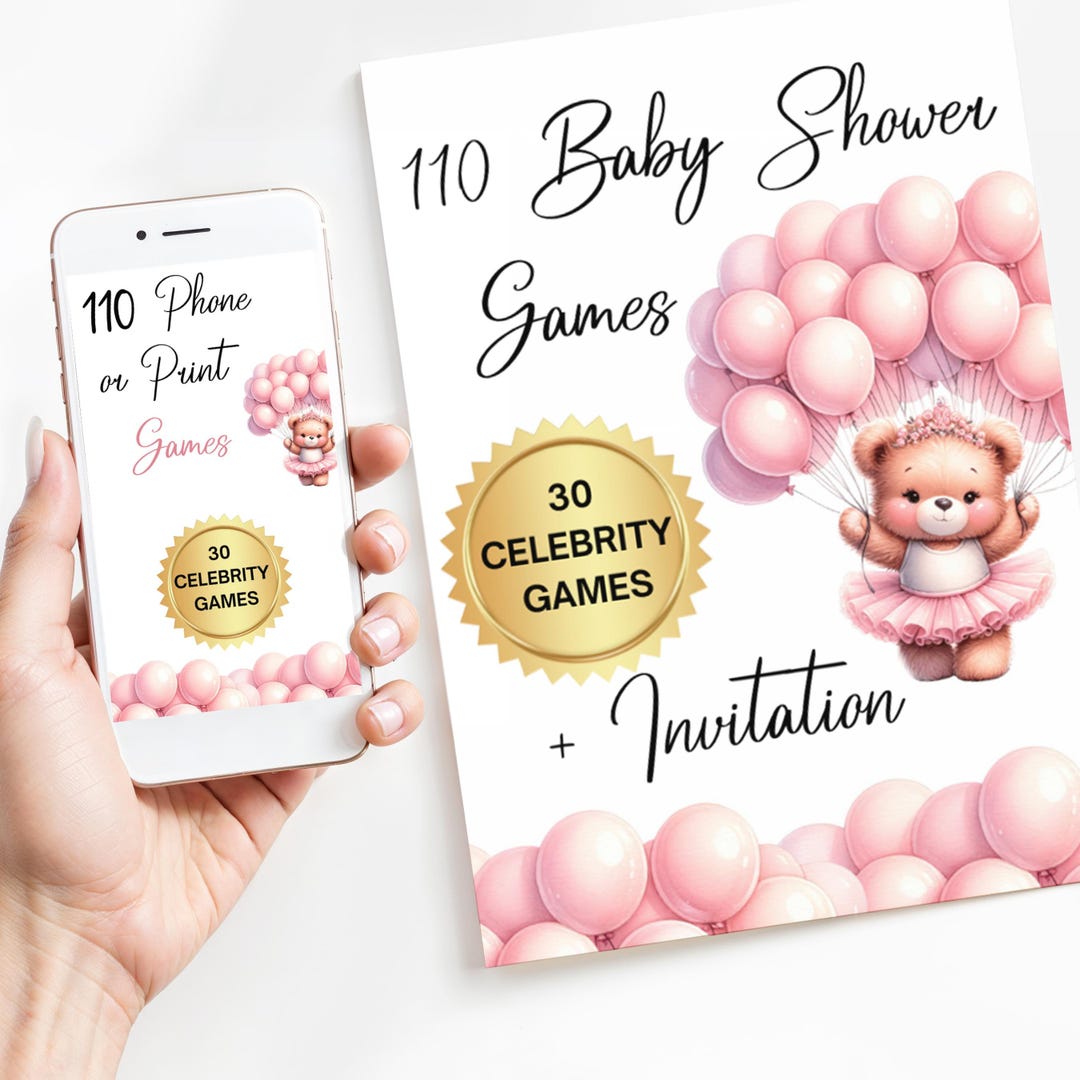 Baby Shower Games Phone&printable Fun Activities Editable Baby Showers ...