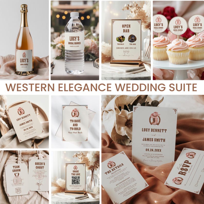 Western Wedding Sign Editable Template for Cowboy Weddings Rustic Decor ...