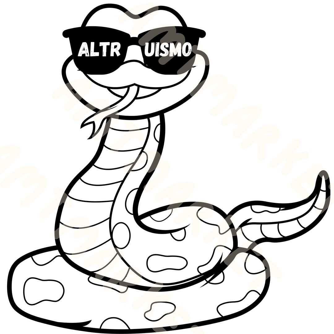 Alturismo Snake With Sunglasses PNG - Etsy