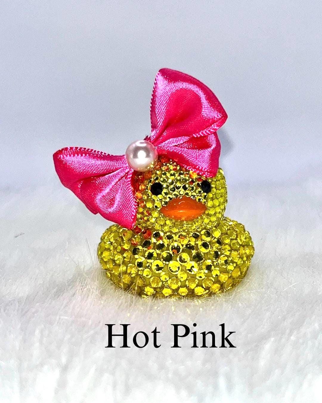 Mini Yellow Glass Rhinestone Rubber Duck, Sparkly Mini Bling Cheer Duck ...