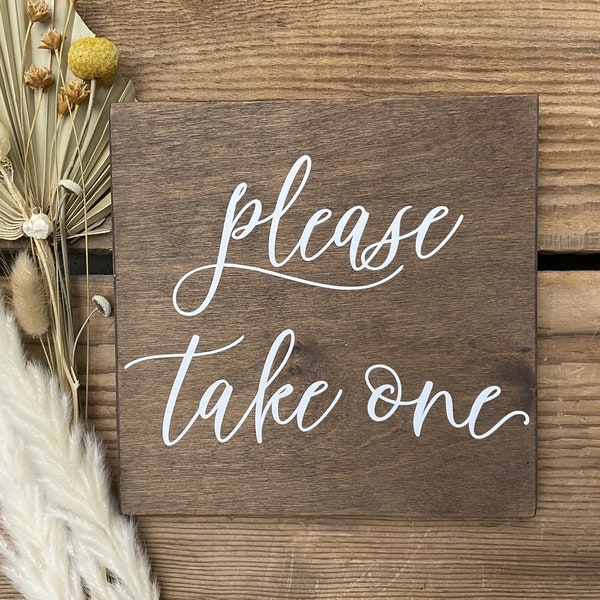 Please Take One Sign - Etsy