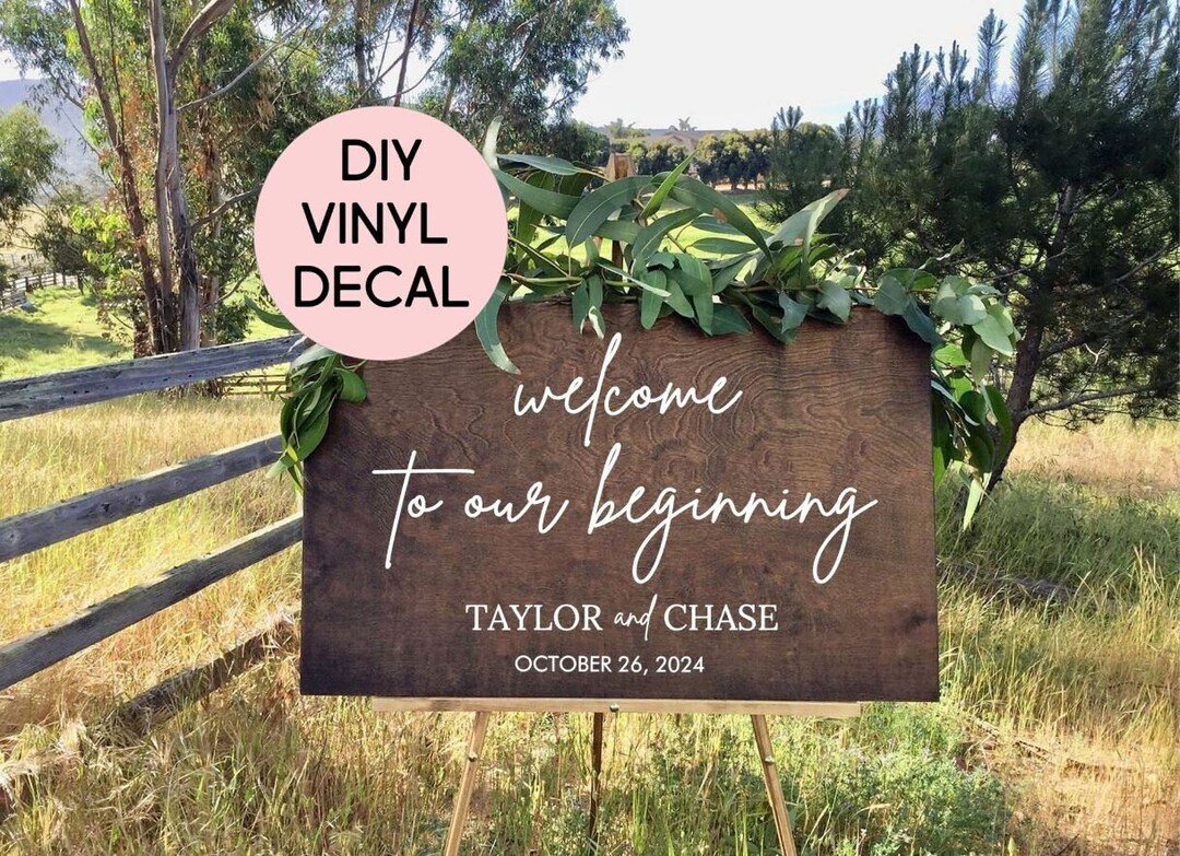 Welcome to Our Beginning Decal Welcome to Our Wedding Decal Welcome ...