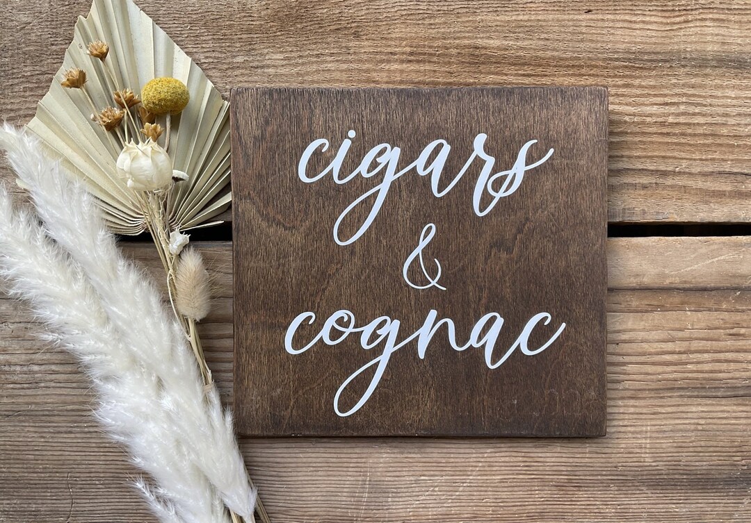 Cigars and Cognac Sign, Cigar Bar Sign, Cognac Sign, Whiskey Bar Sign ...