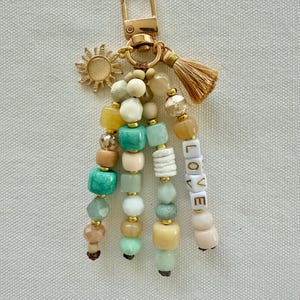 Ocean Breeze Handmade Beaded Keychain – Coastal Charm With Glass ...