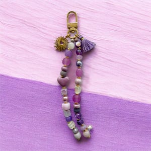 Handmade Shades of Purple Keychain, Bag Charm- Customizable - Etsy