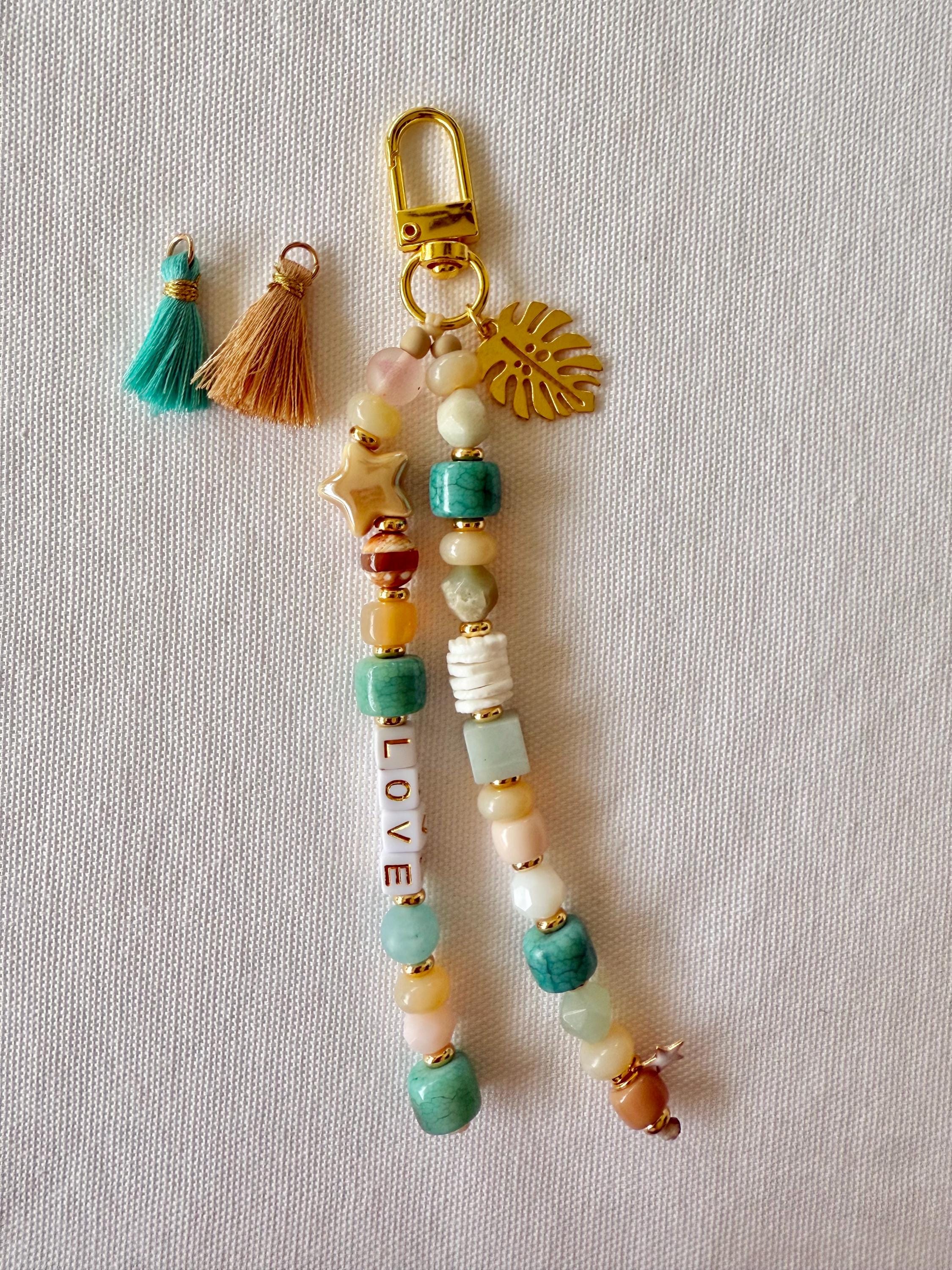 Ocean Breeze Handmade Beaded Keychain – Coastal Charm With Glass ...