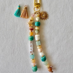 Ocean Breeze Handmade Beaded Keychain – Coastal Charm With Glass ...