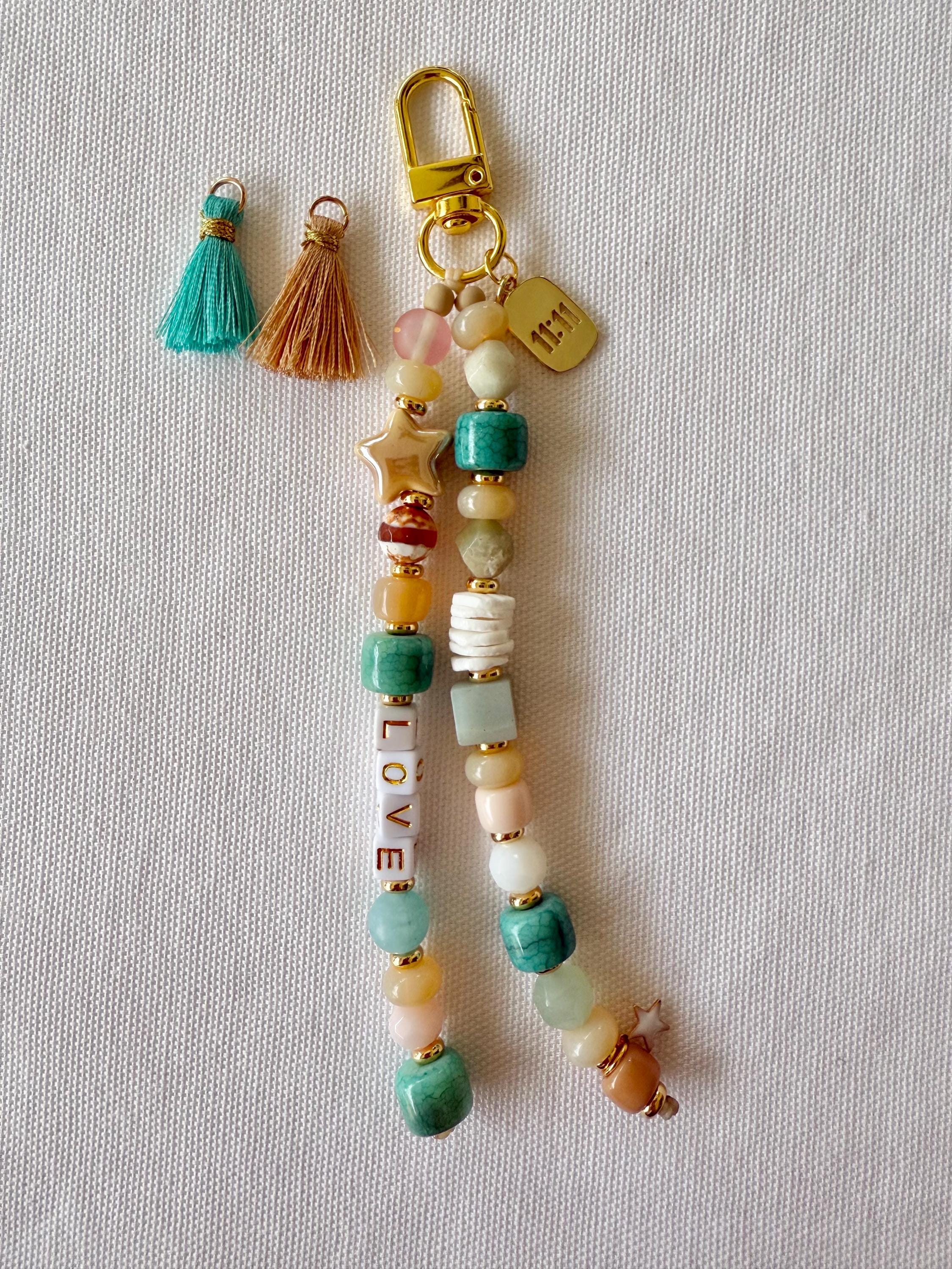 Ocean Breeze Handmade Beaded Keychain – Coastal Charm With Glass ...