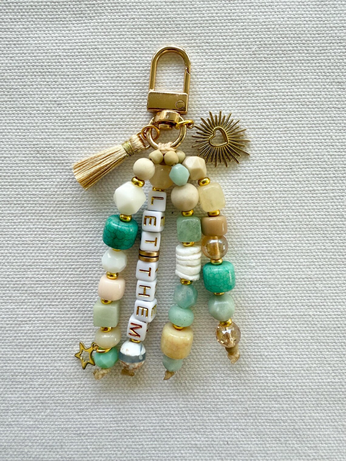 Ocean Breeze Handmade Beaded Keychain – Coastal Charm With Glass ...