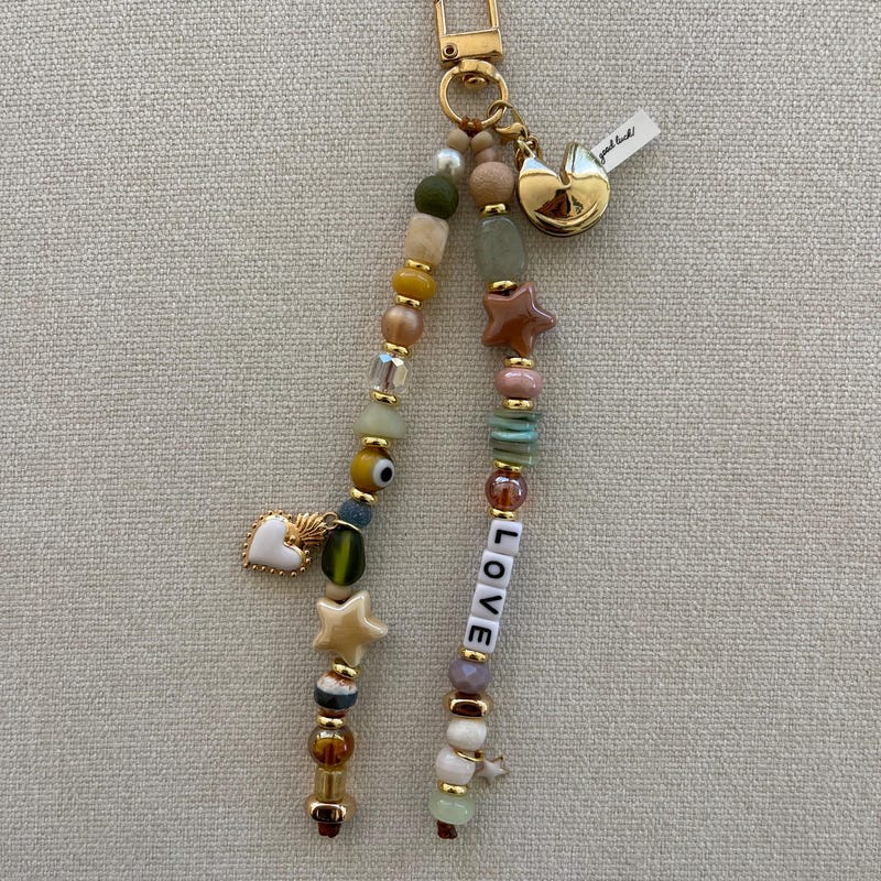 Glass Stone Keychains - Etsy